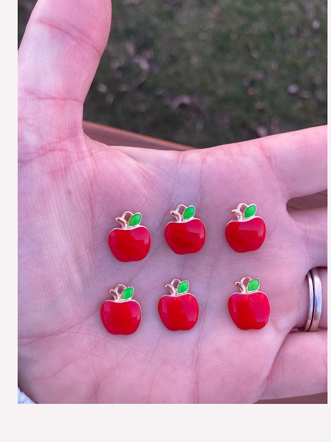 Ten Adorable Apple Charms - Etsy