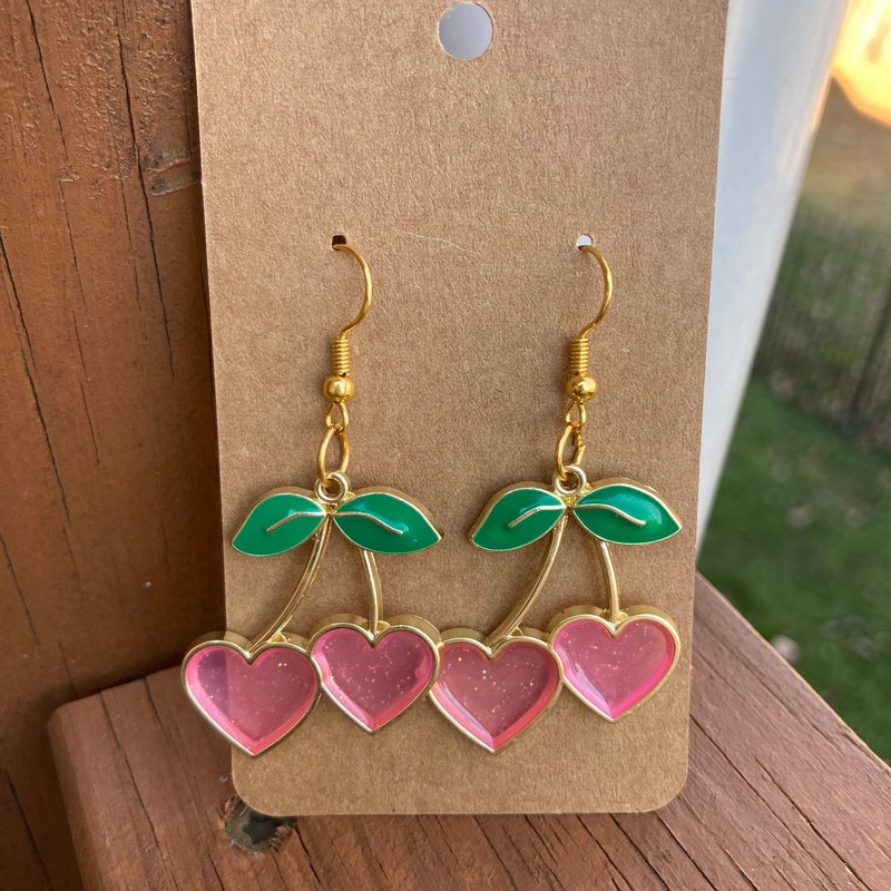 Cherry Earrings - Etsy