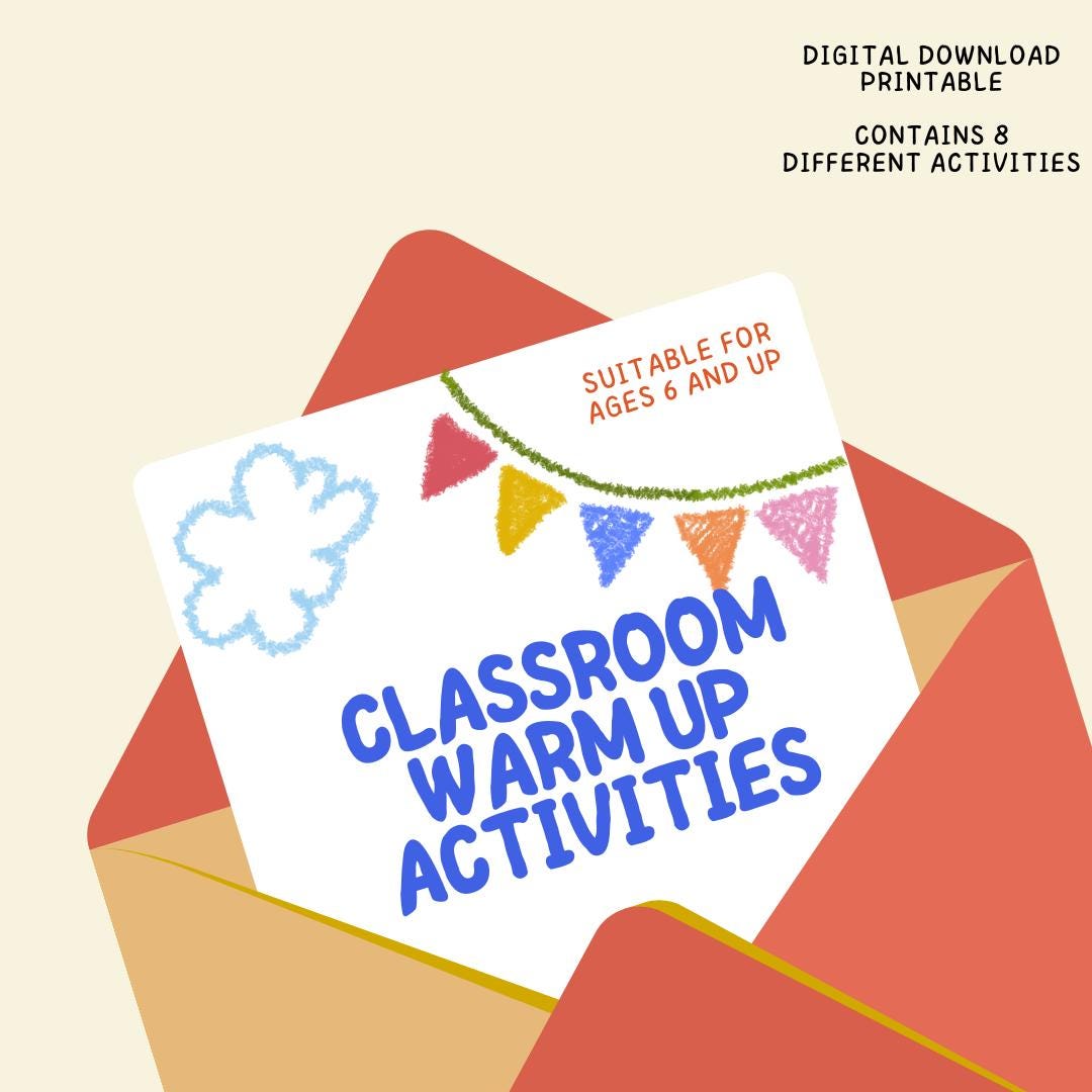 Classroom Warm up Activity | Digital Download | Printables | Classroom ...