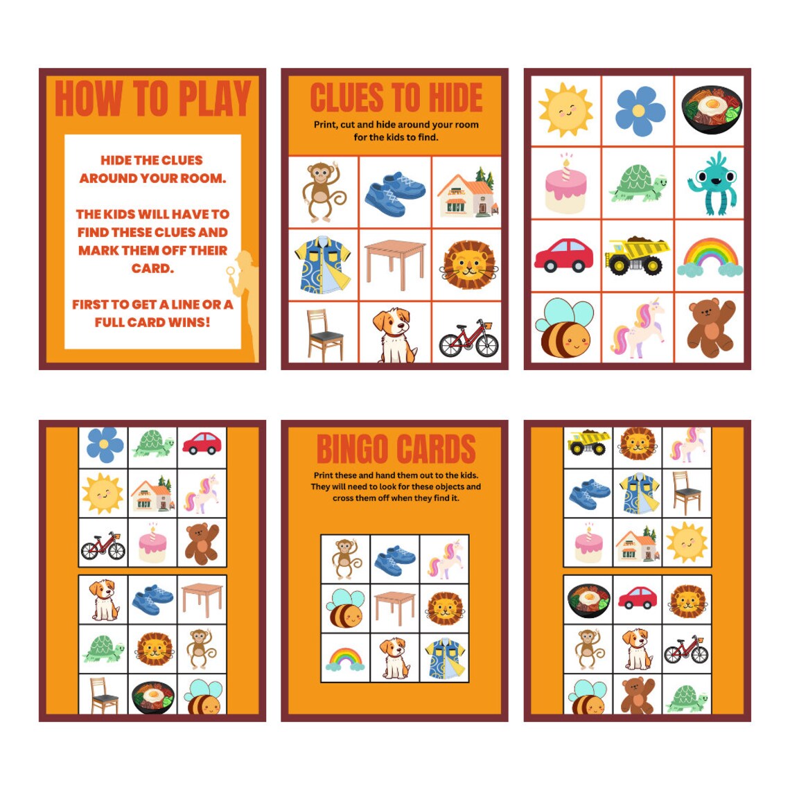 Detective Bingo for Kids Fun Kids Games Printables Digital Downloads ...