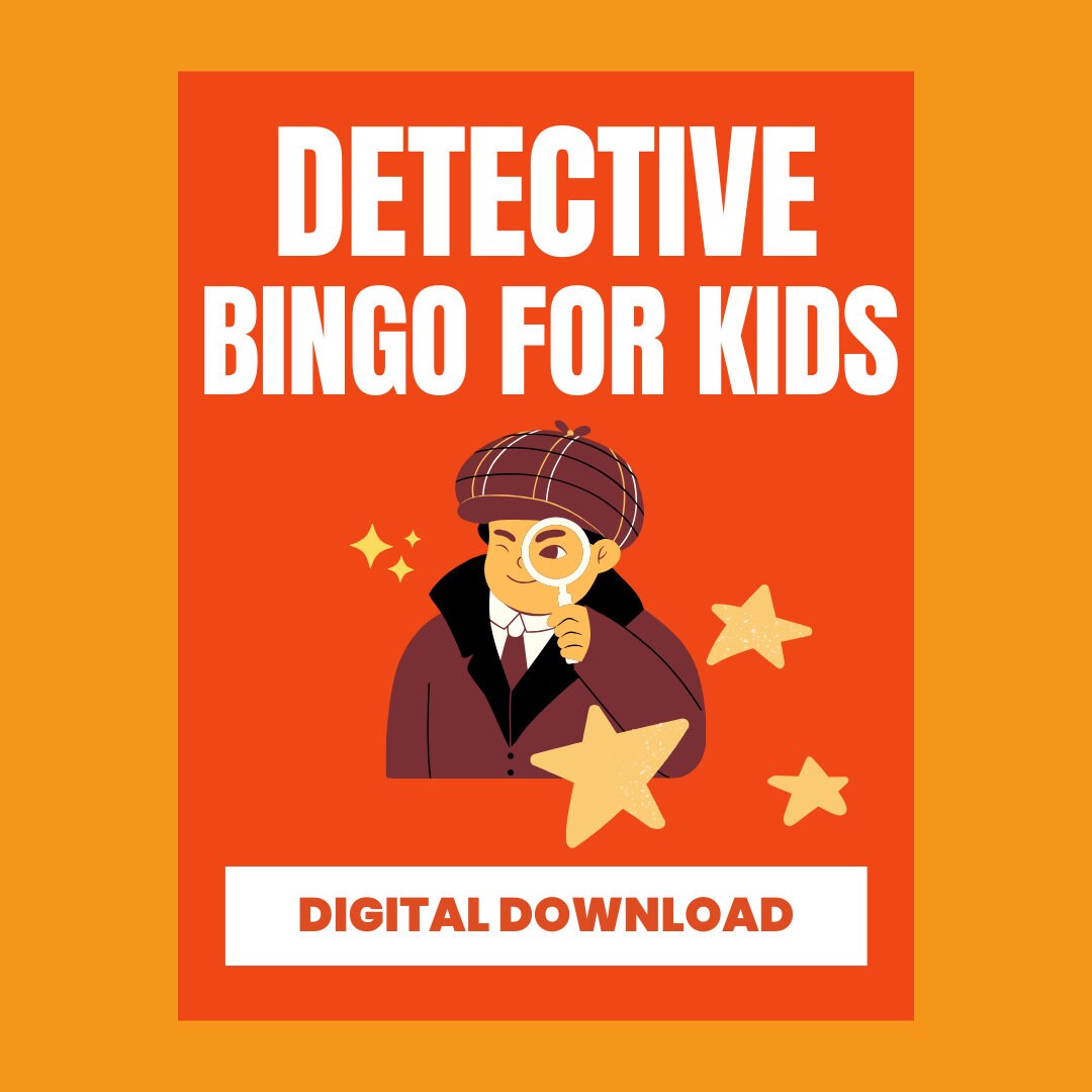 Detective Bingo for Kids Fun Kids Games Printables Digital Downloads ...