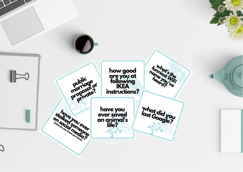 Conversation Starters Printables Digital Downloads Icebreaker Cards - Etsy