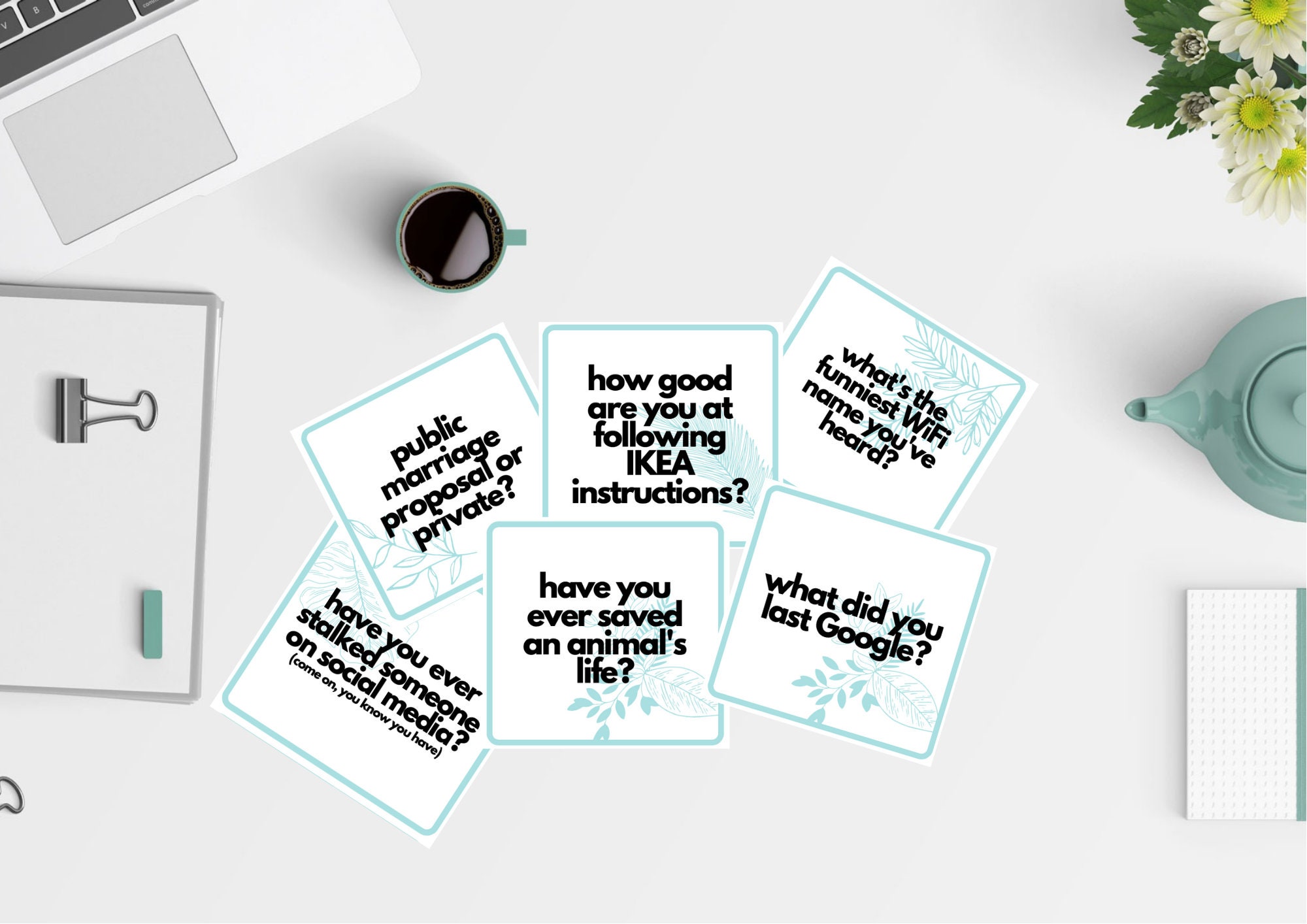 Conversation Starters Printables Digital Downloads Icebreaker Cards - Etsy