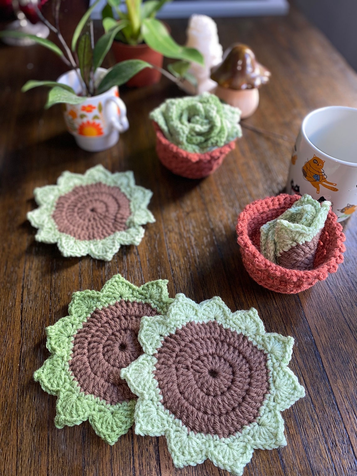 Succulent Coasters - Etsy