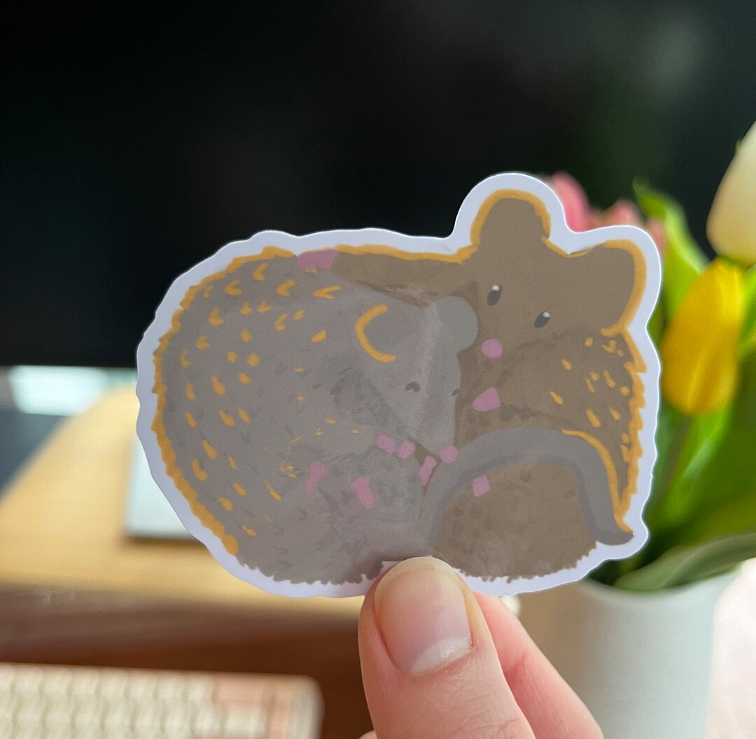 Mice Snuggling, Glossy Die Cut Vinyl Stickers, 3", Cottagecore ...