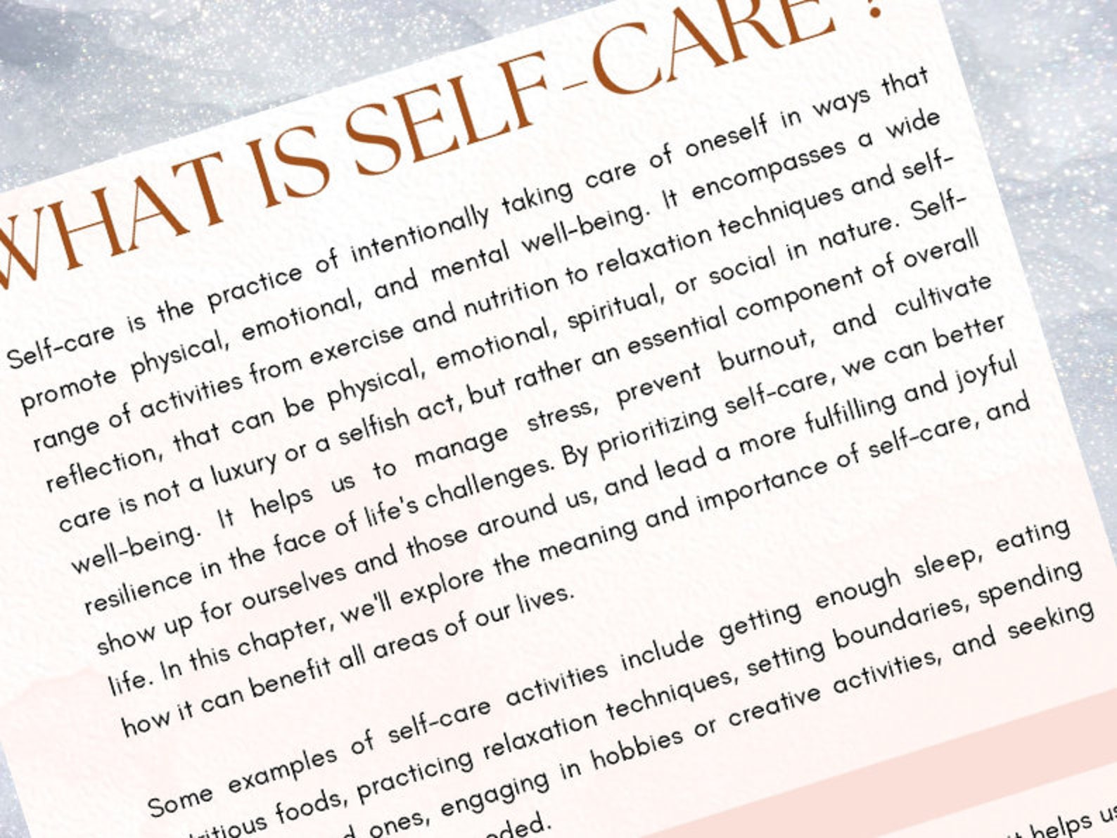 Self-care: Nurturing Your Mind, Body and Spirit - Etsy