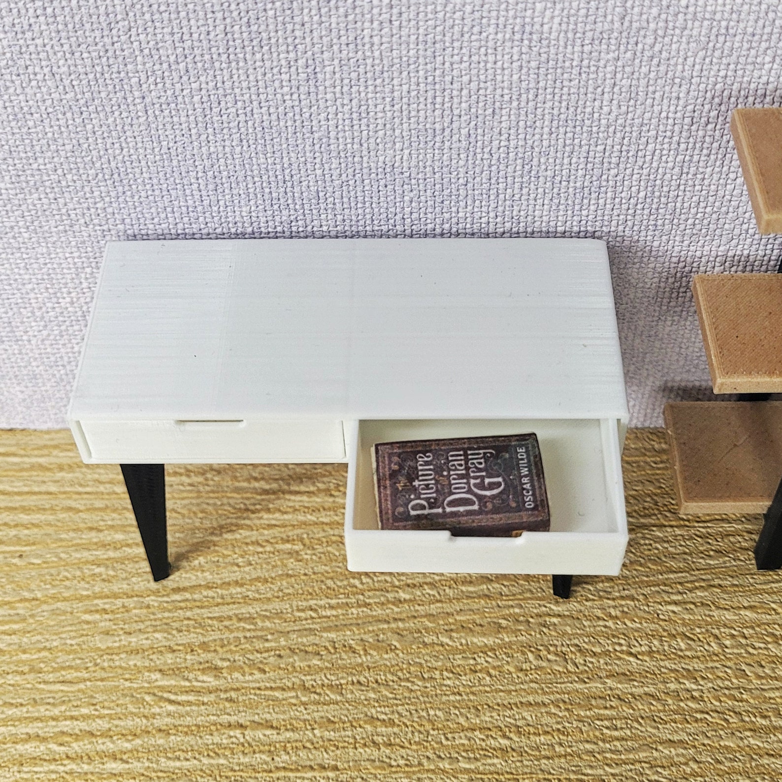Miniature Study Desk and Chair, 1 12 Scale Study Desk + Chair Set ...