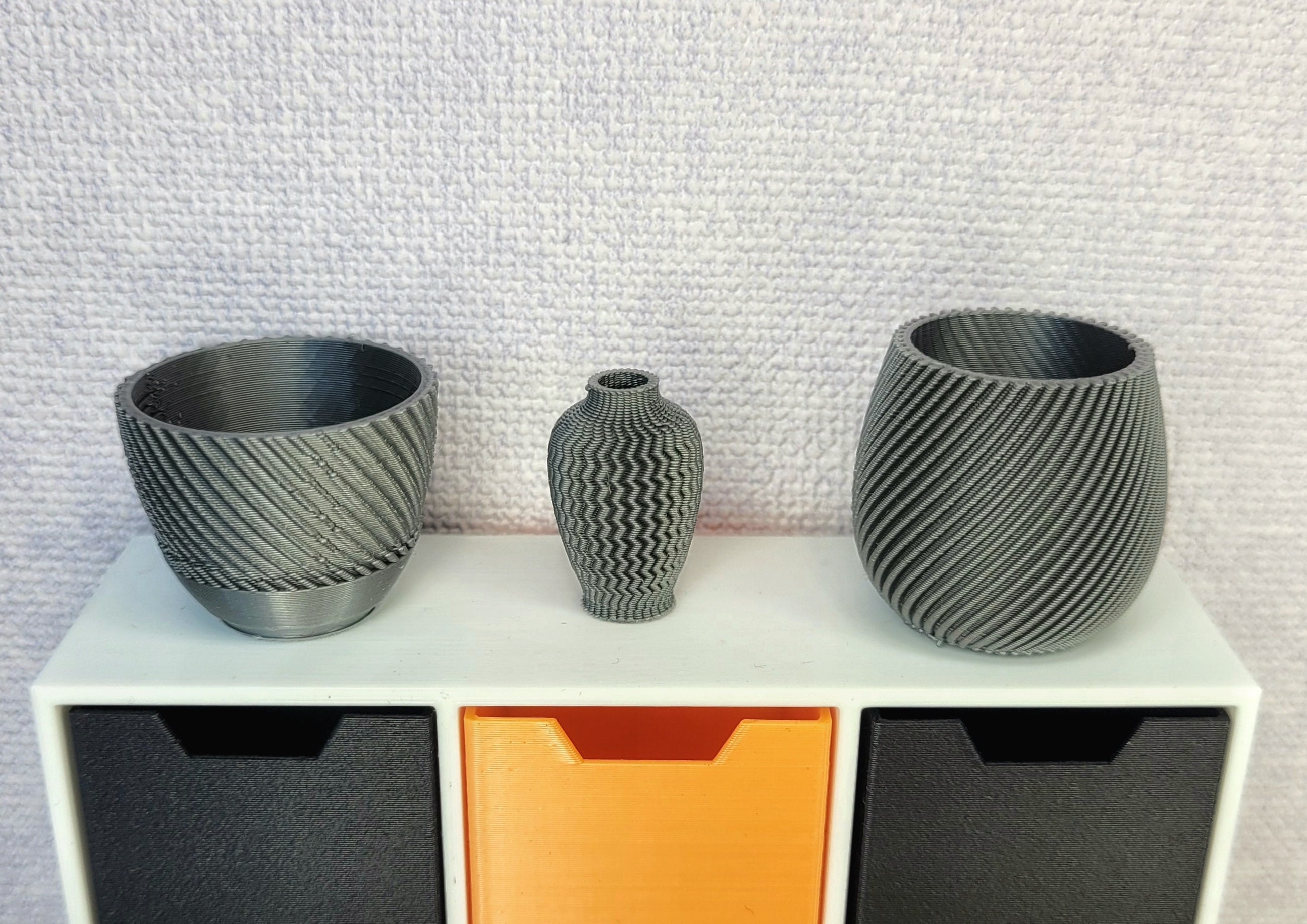 Set of 3 Miniature Vase, 1:12 Scale Plant Pot, Dollhouse Miniature ...