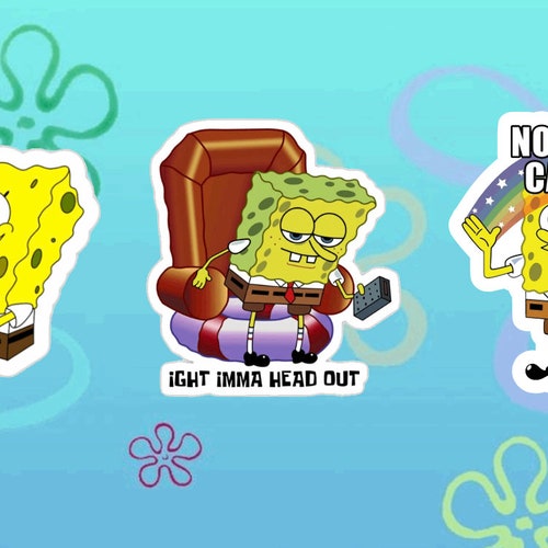 Spongebob Stickers Nickelodeon Sticker Pack Laptop - Etsy