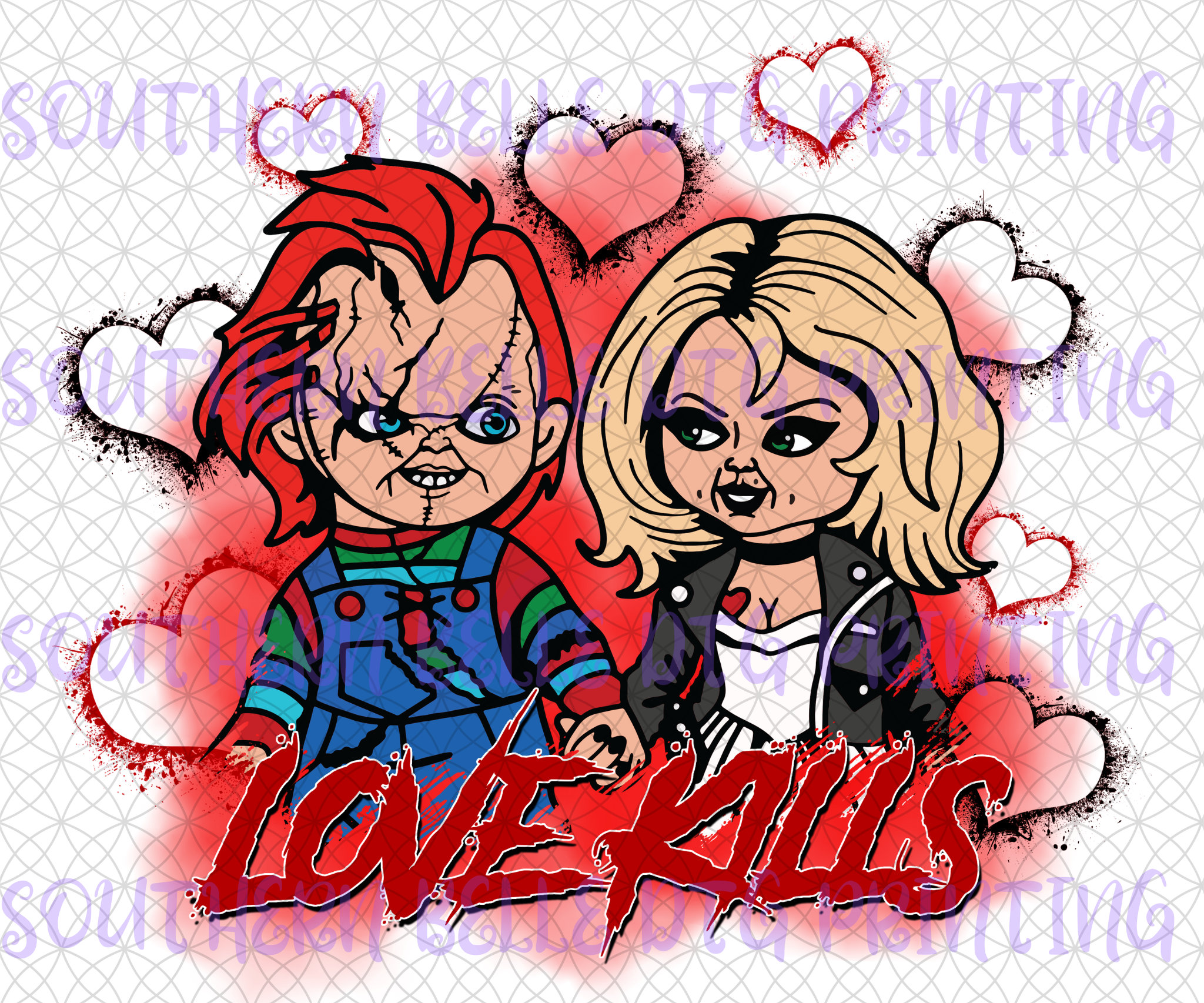 Valentines Chucky&tiffany 14 DTF Transfer Bundle - Etsy