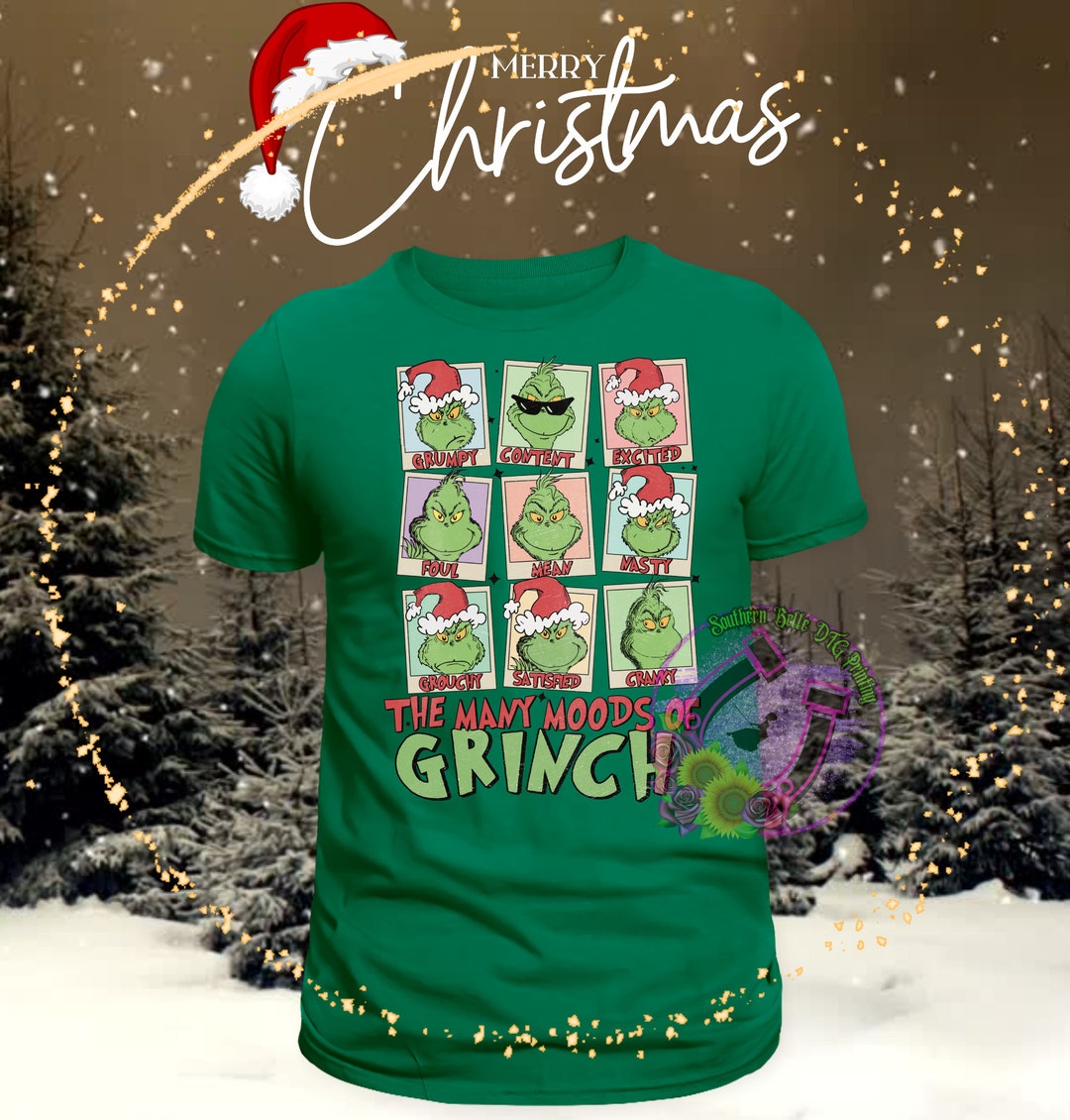 Vintage Grinch Mood Graphic Tshirt - Etsy