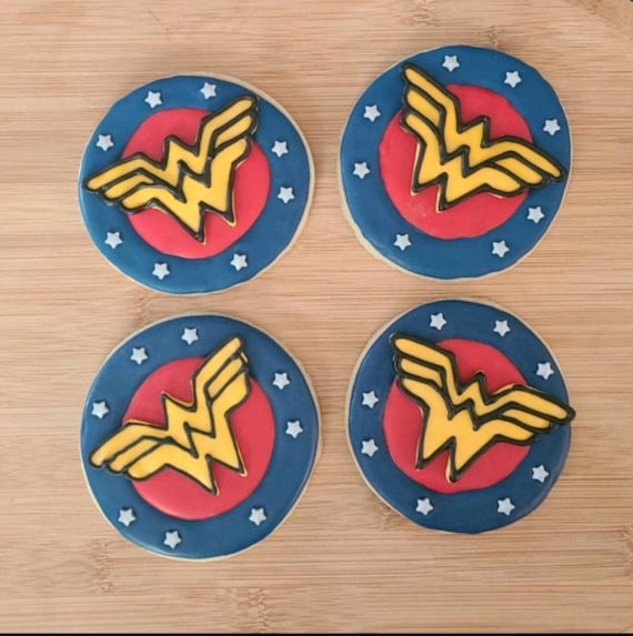 Wonder Woman Sugar Cookies Superhero Cookies Boys Birthday - Etsy