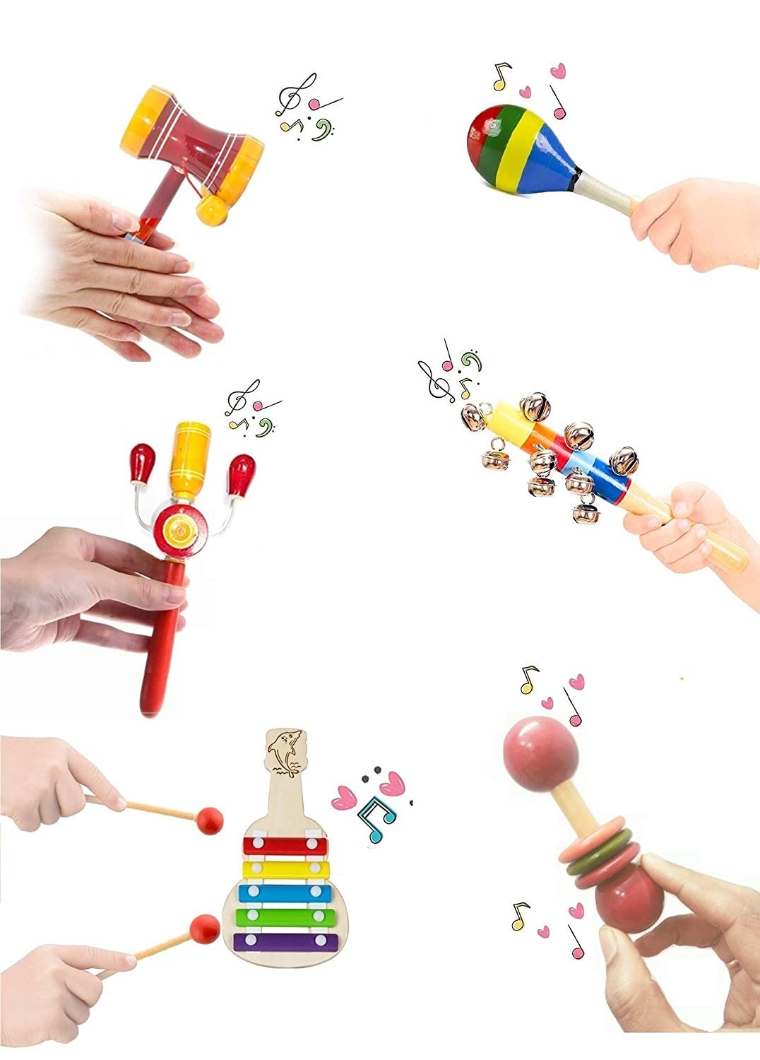 Montessori Wooden Music Kit Musical Instruments Wooden - Etsy