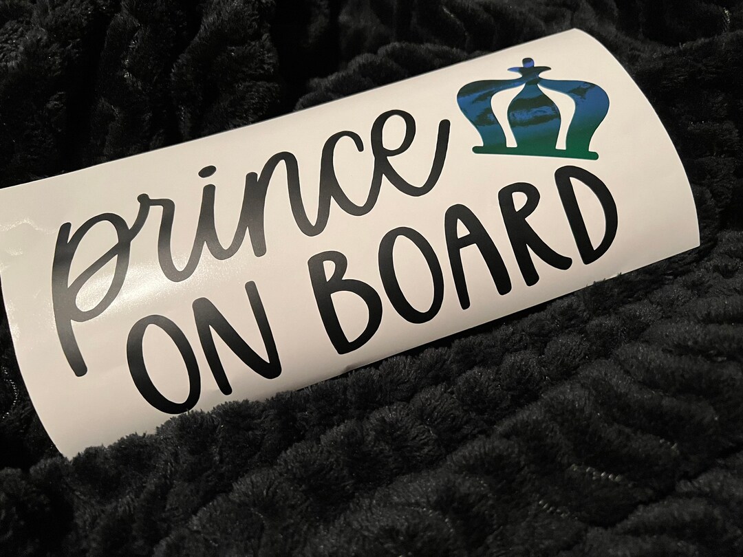 Prince on Board Baby on Board Car Decal car Accessories - Etsy