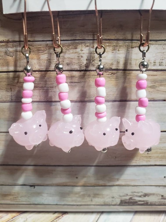 Set of 4 Pig Stitch markers Crochet Craft Supplies & Tools etna.com.pe