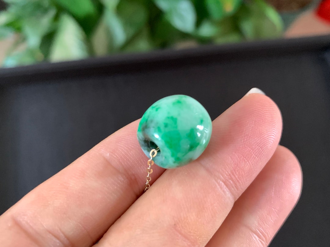Green Jade Jadeite Lu Lu Tong Luck Beads Pendant Certified Burma ...