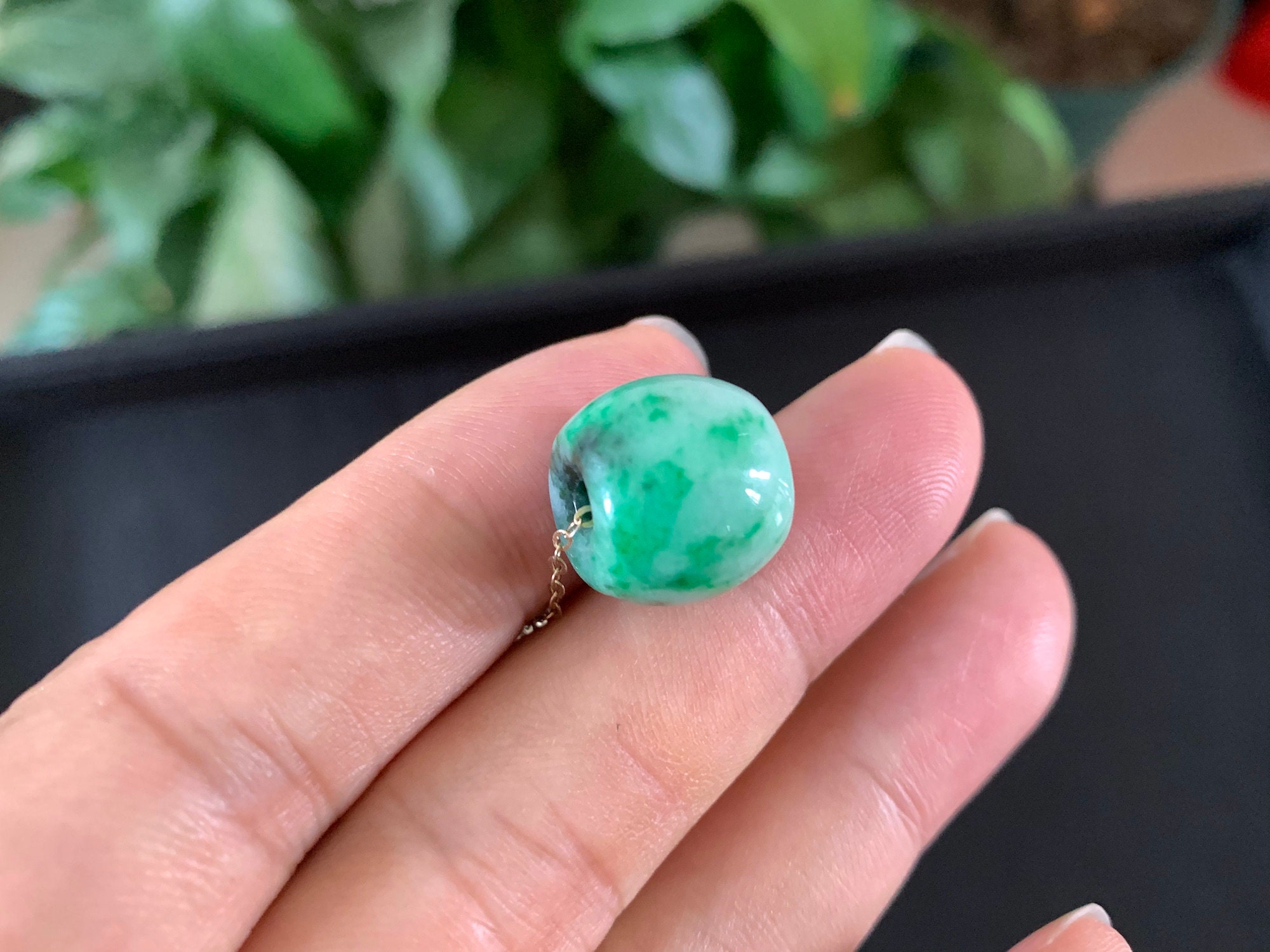 Green Jade Jadeite Lu Lu Tong Luck Beads Pendant Certified Burma ...