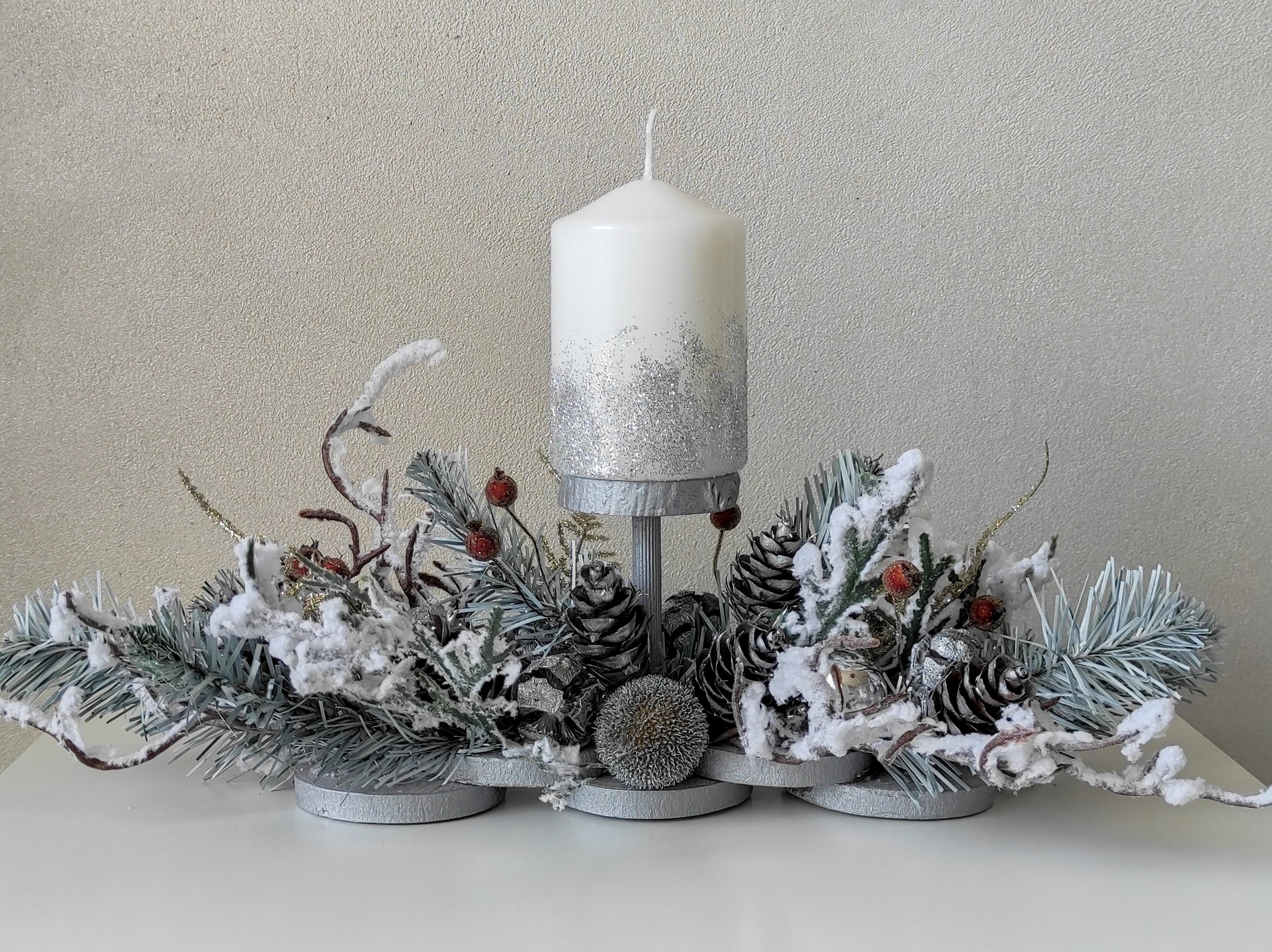 Winter Centerpiece for Dining Table, Christmas Centerpiece Arrangement ...