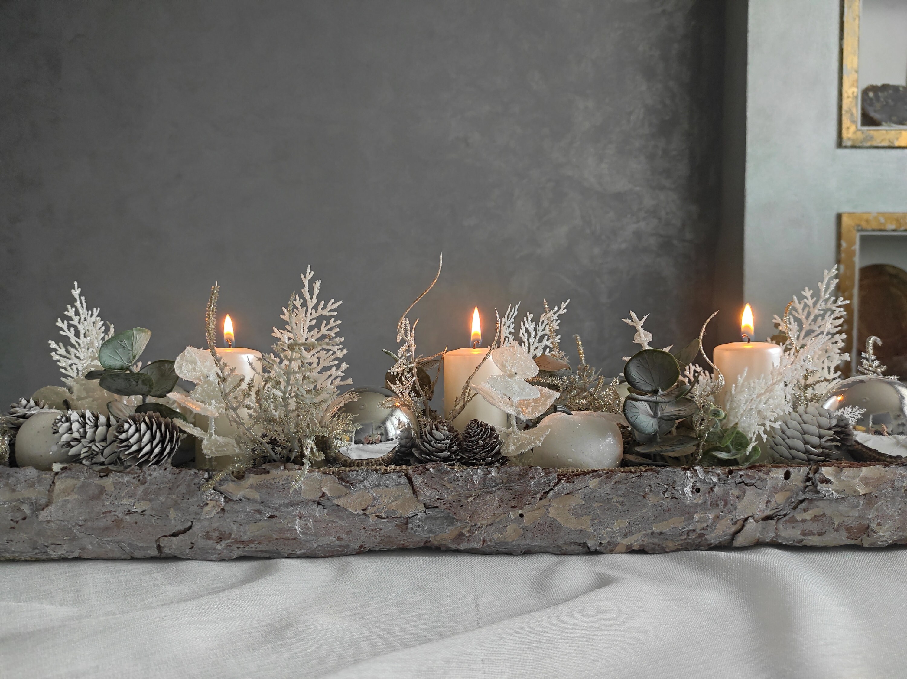 Long Centerpiece for Dining Table, Christmas Table Candle Centerpiece ...