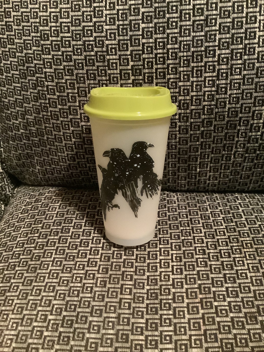 Starbucks Halloween 2022 Glow in the Dark Reusable Black Ravens Cup ...
