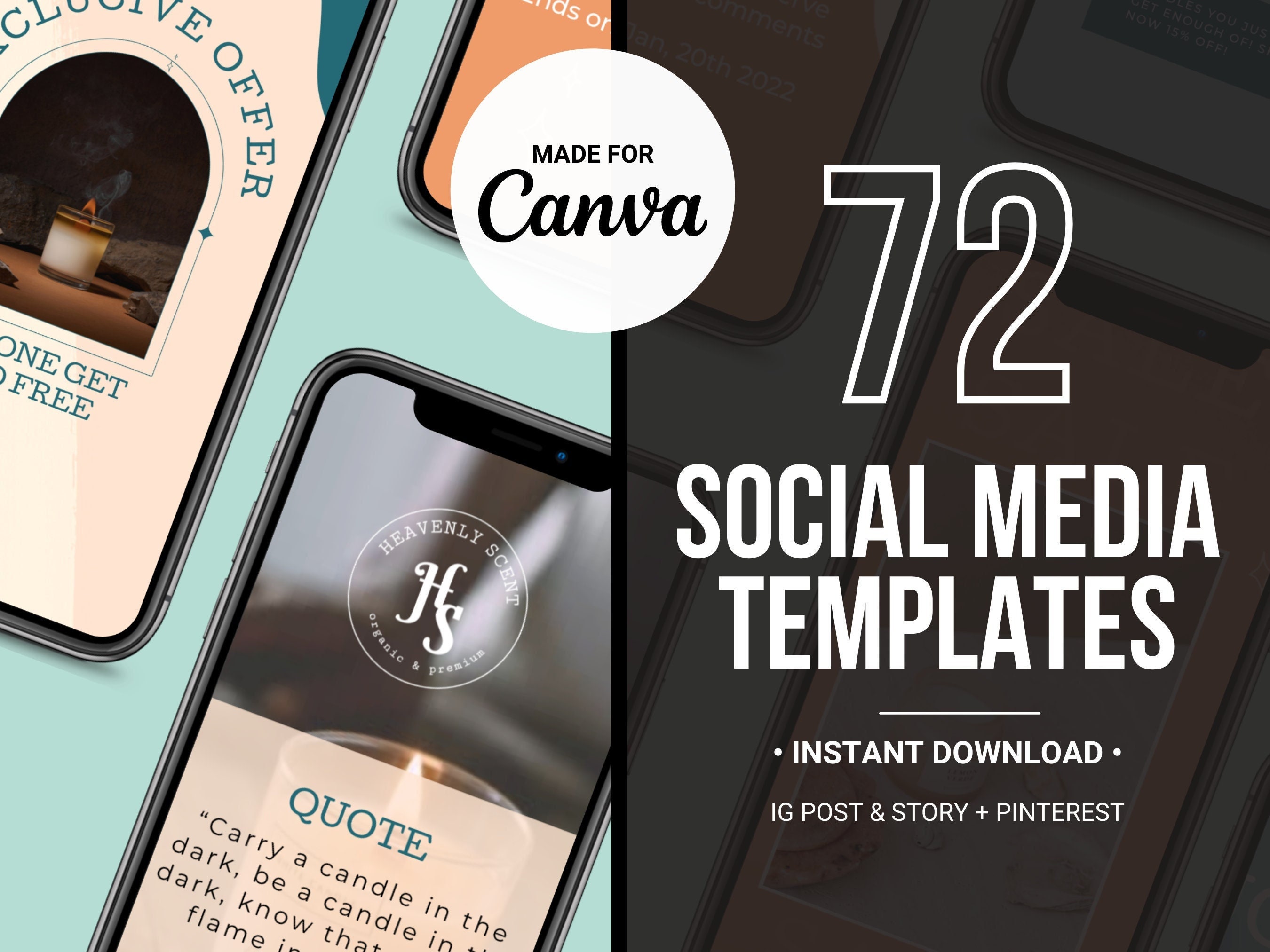 Ecommerce Instagram Templates Canva Templates for Instagram, Instagram ...