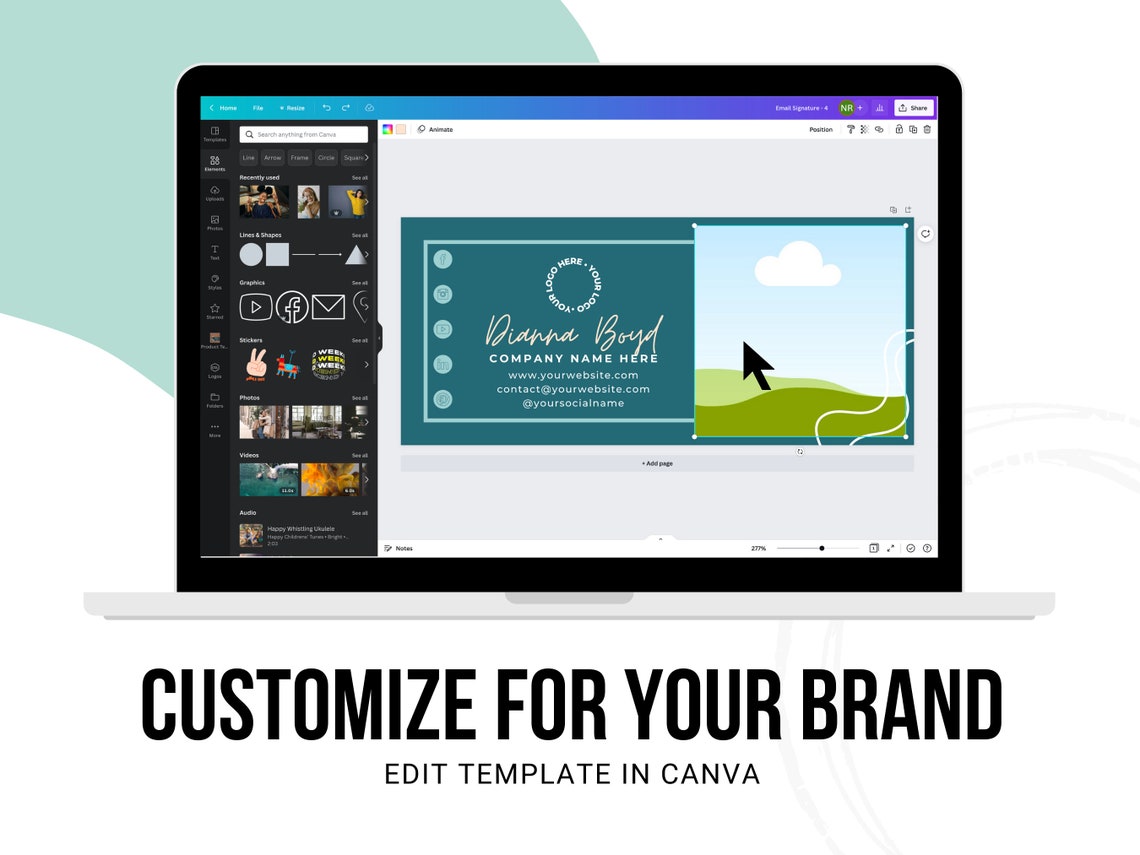 Email Signature Template Canva Business Email Signature Design Gmail ...
