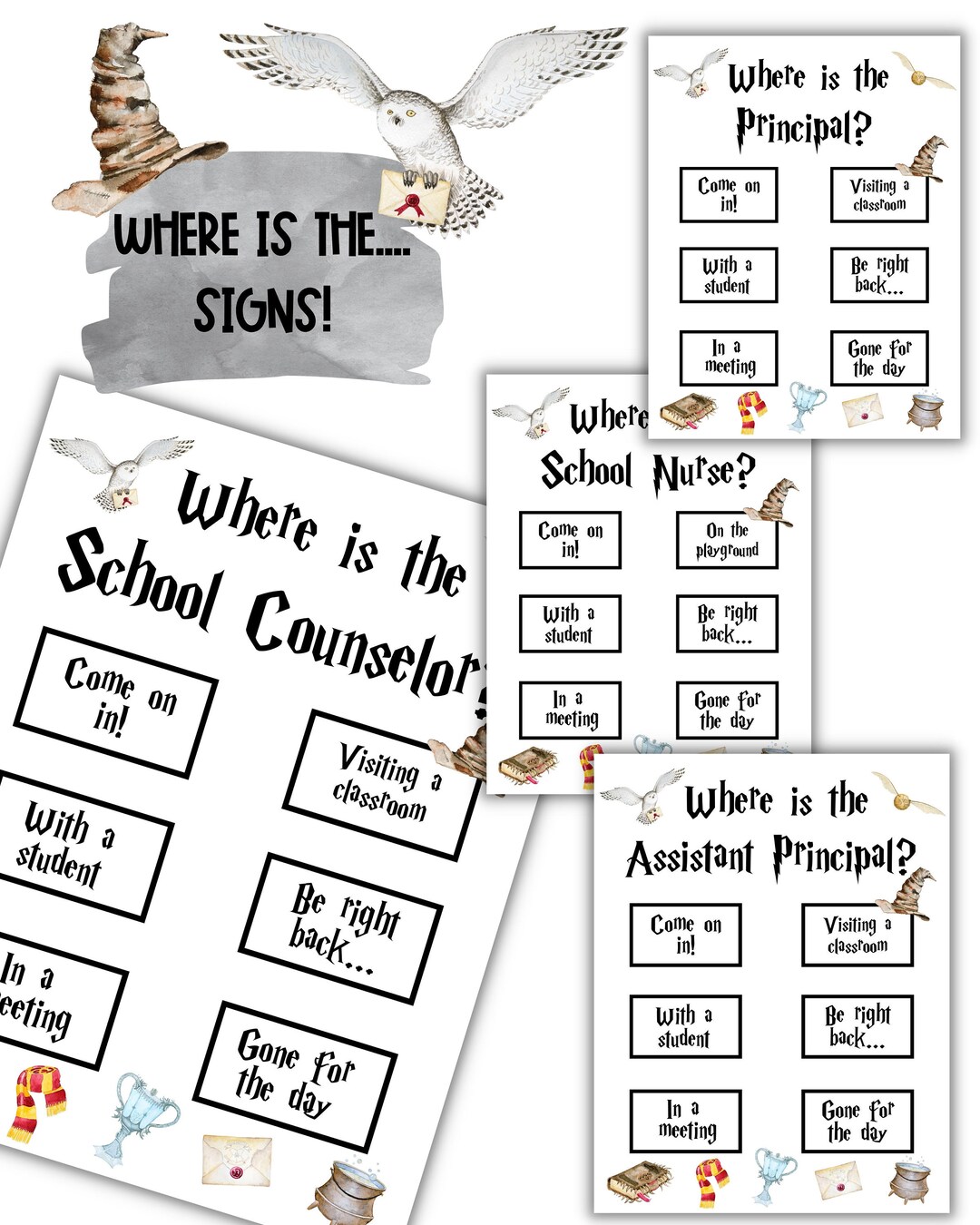 Magic School Wizard Design Where is the Counselor, Principal, Teacher ...