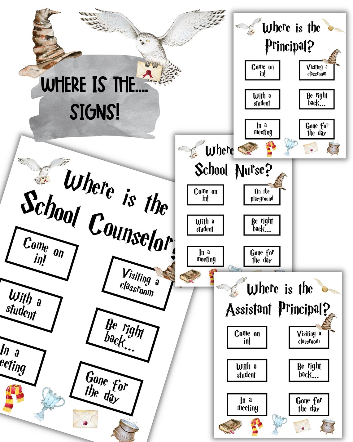 Magic School Wizard Design Where is the Counselor, Principal, Teacher ...