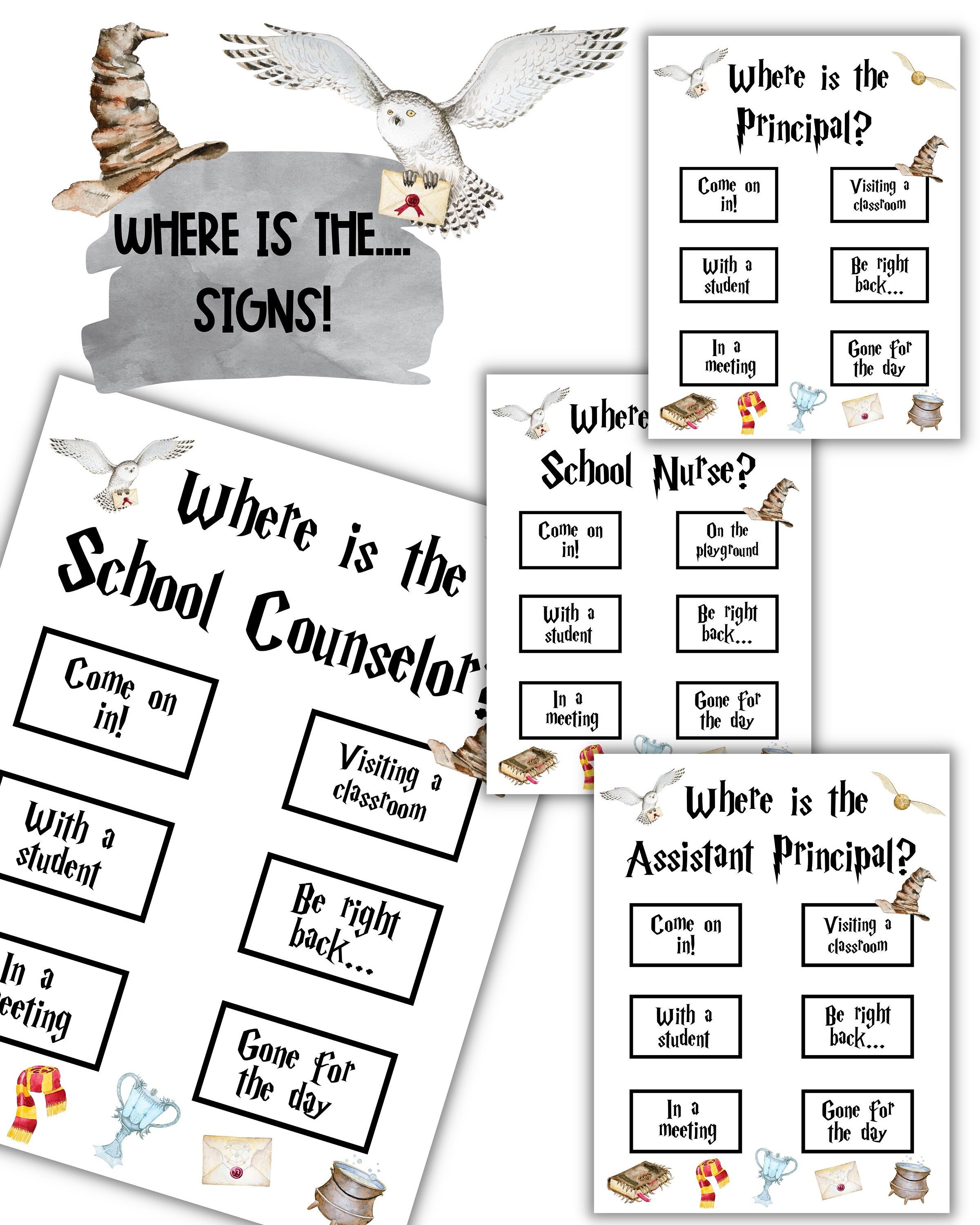 Magic School Wizard Design Where is the Counselor, Principal, Teacher ...