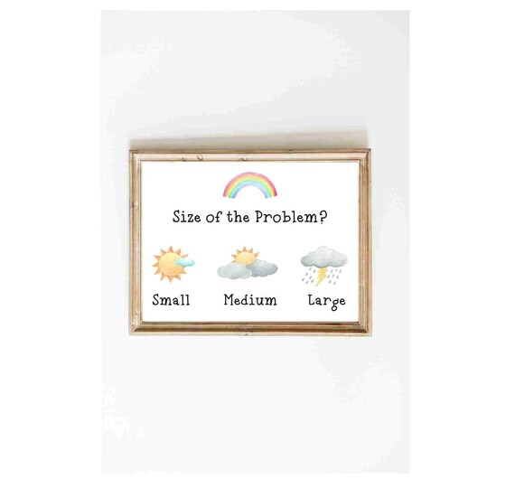 Size of the problem printable poster school counselor mental | Etsy