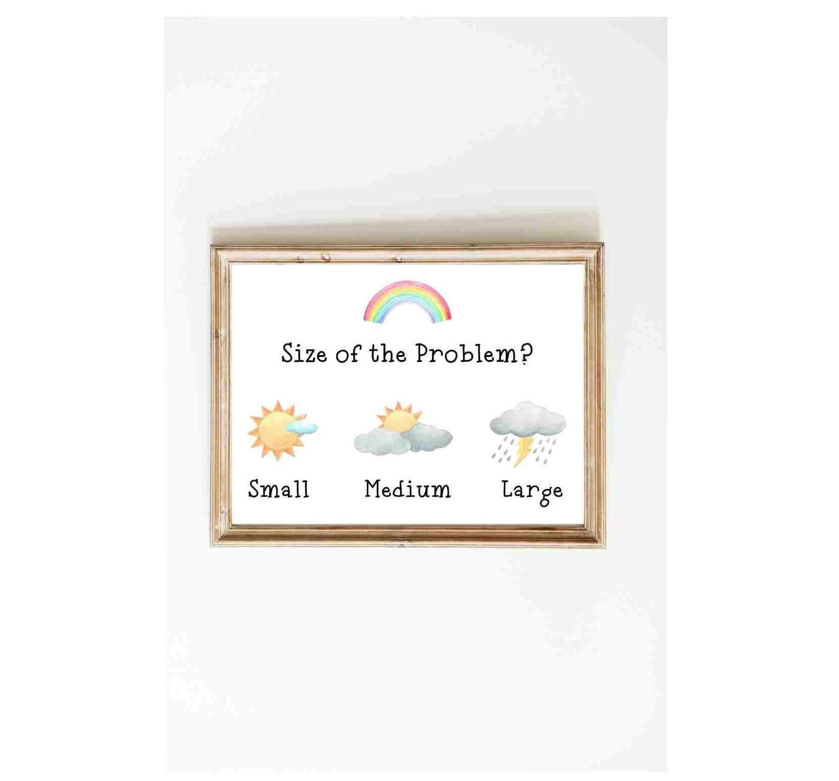 Size of the Problem Printable Poster School Counselor, Mental Health ...