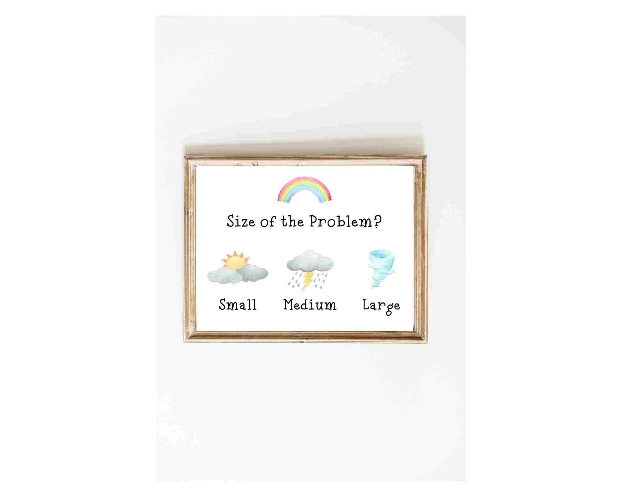 Size of the Problem Printable Poster School Counselor, Mental Health ...