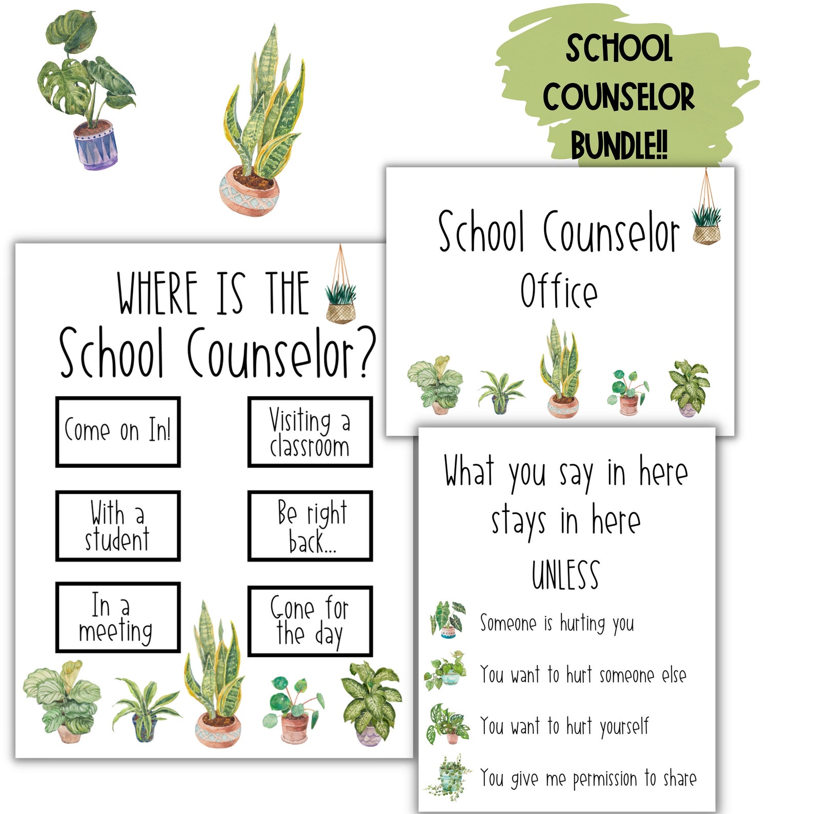 Where is the School Counselor House Plant Design With Office Decor and ...