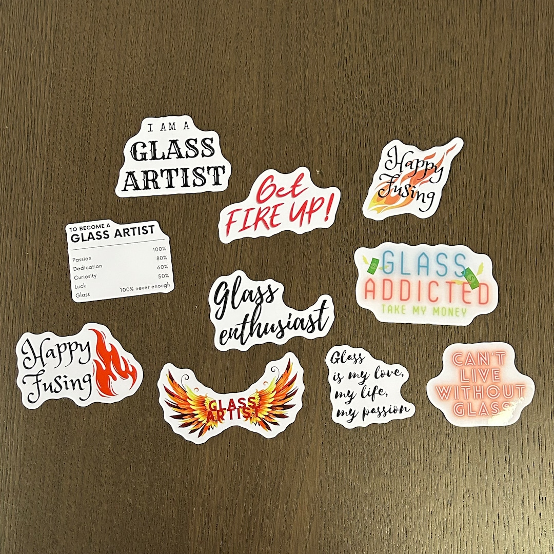 Full Set of Glass Lover Series Stickers , Stickers for Glass Creators ...