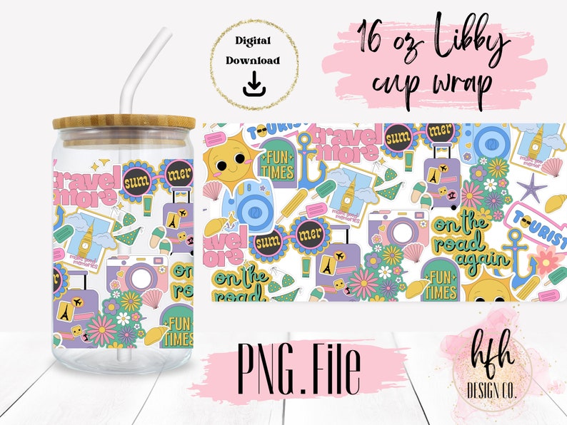 16 Oz. Libby Can Wrapglass Can Wrappngsublimationsummer - Etsy