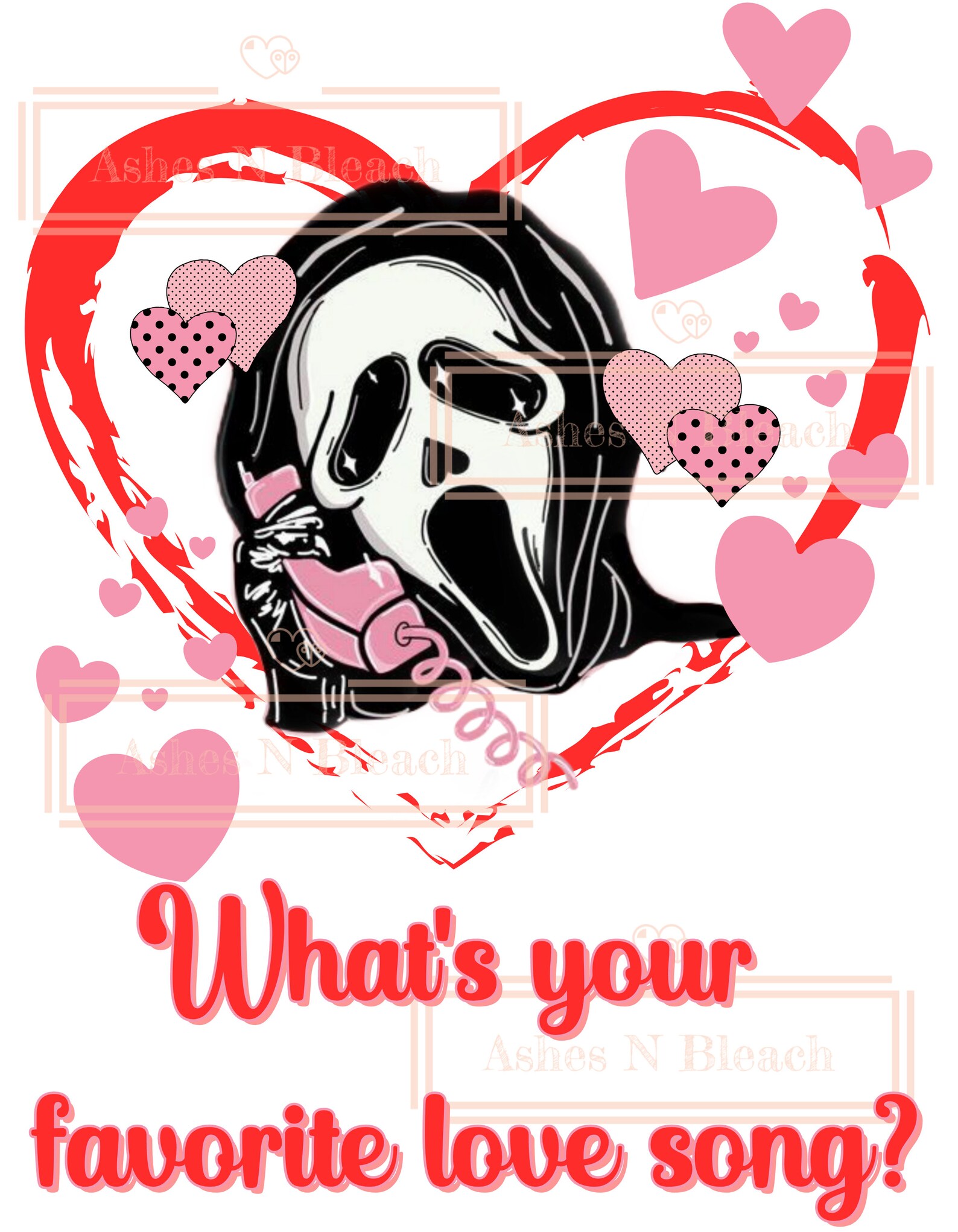 Scream Ghostface Valentine's Day Horror Movie Popular Best - Etsy
