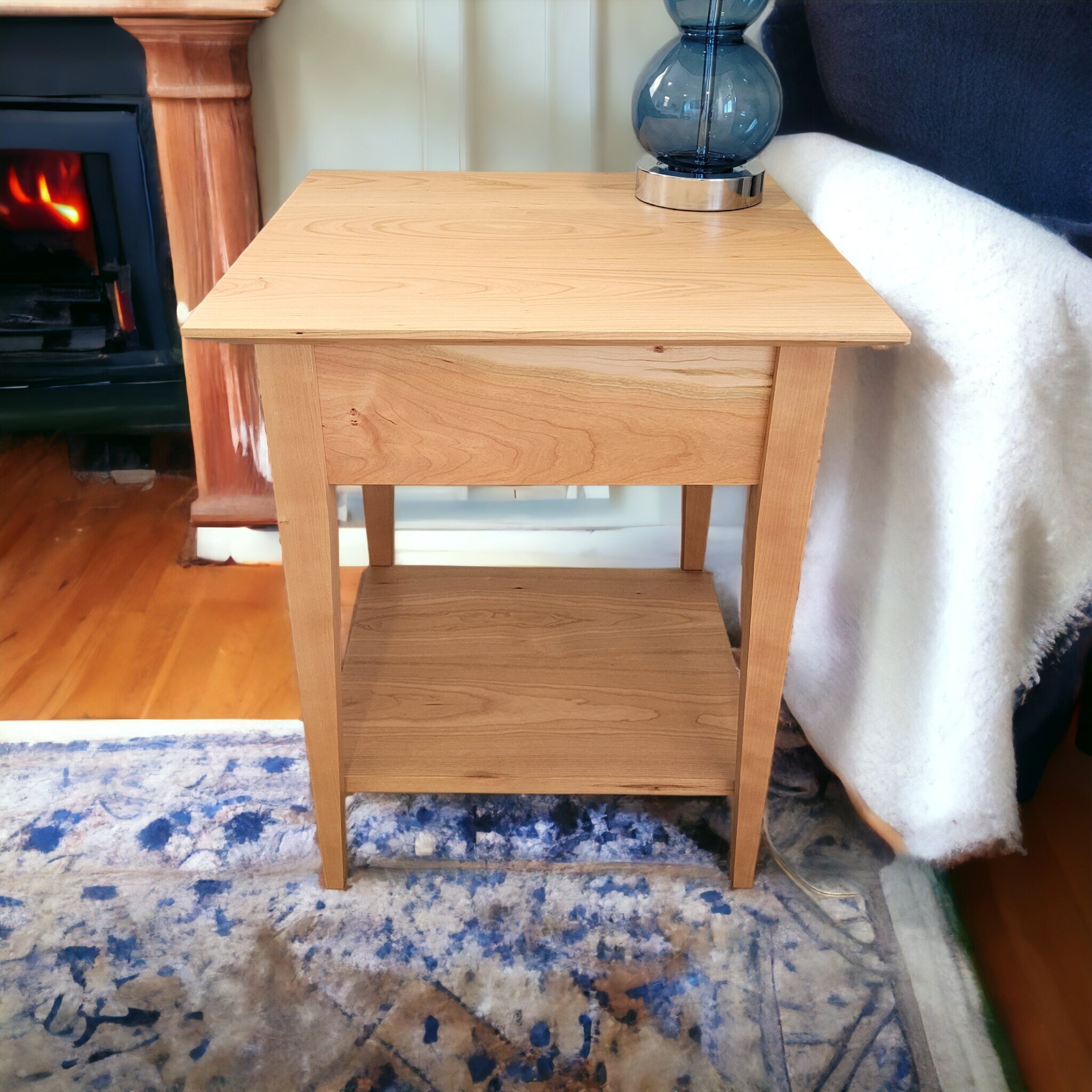 Elyza Collection Solid Walnut / Cherry Side Table / Nightstand - Etsy