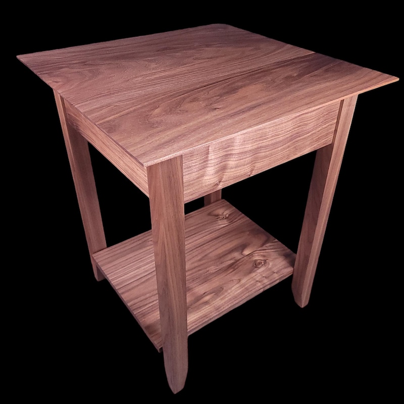 Walnut End Table - Etsy