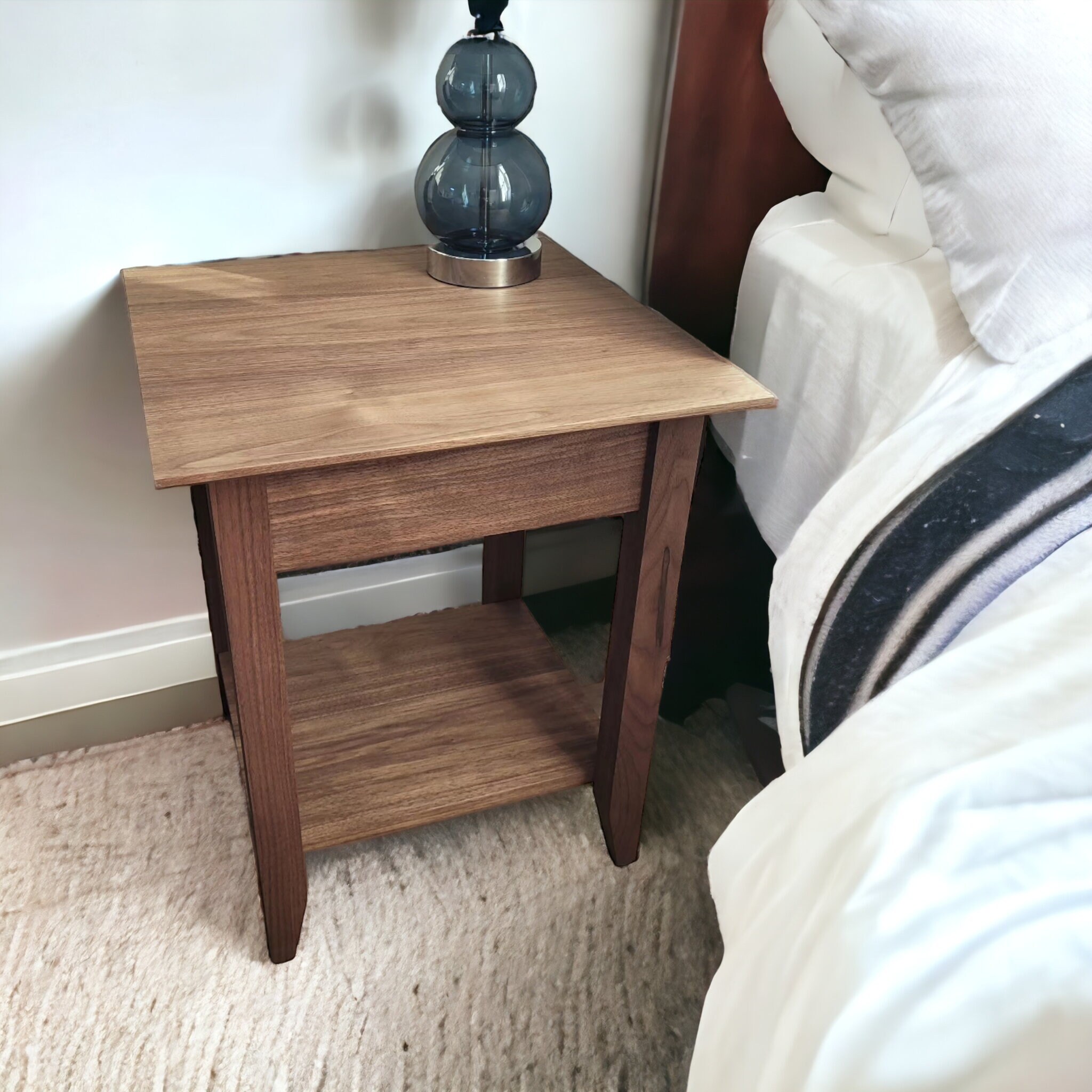 Jayne Collection - Solid Walnut End Table / Nightstand - Etsy