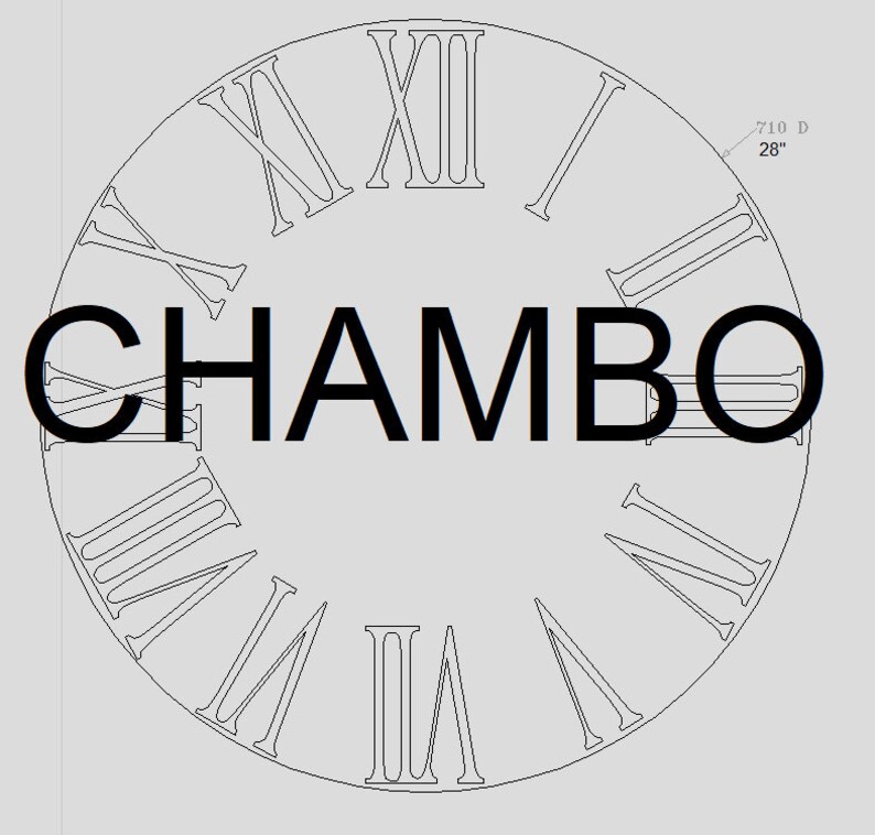 Roman Numerals for Wall Clock Digital Download CNC Toolpaths Included ...