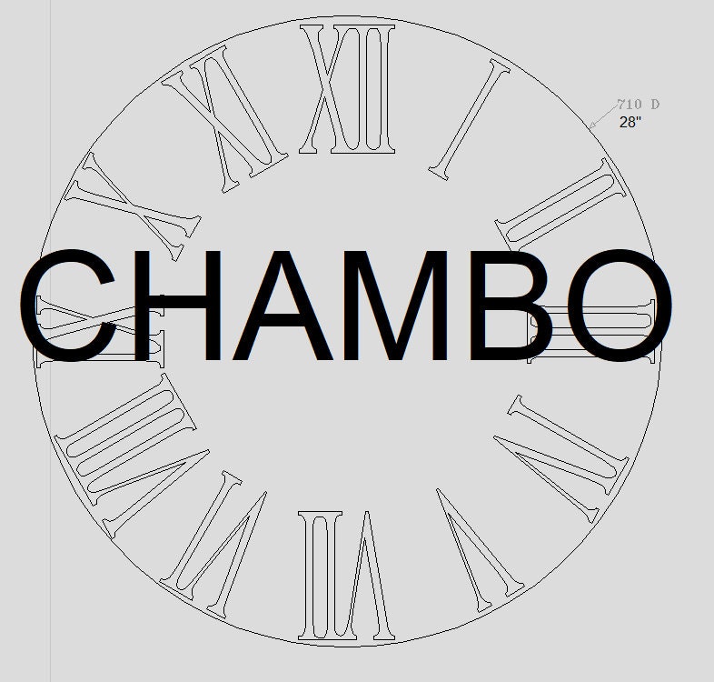 Roman Numerals for Wall Clock Digital Download CNC Toolpaths Included ...