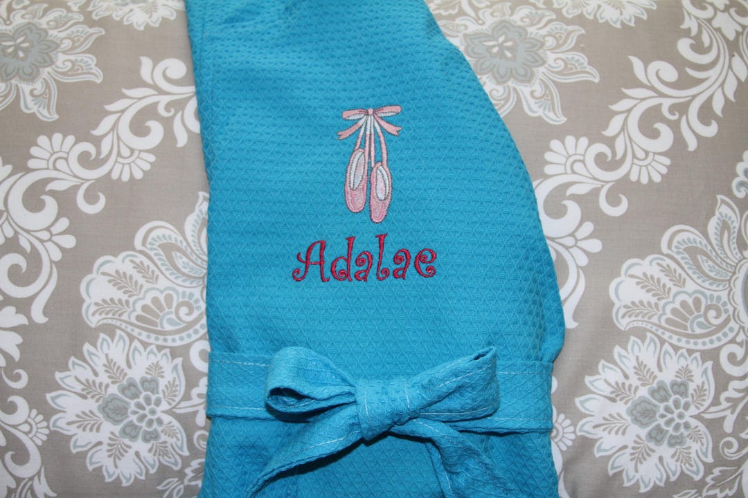 PERSONALIZED Kids Spa Wrap, Flower Girl Wedding Wrap, Kids Dance Cover ...