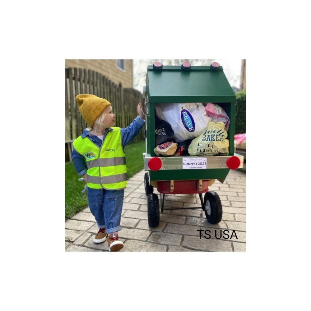 PERSONALIZED Garbage Man Costume, Trash Man Costume, Construction Vest ...