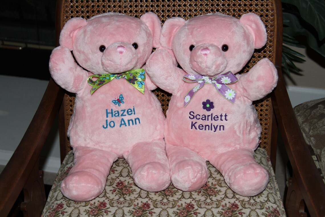 PERSONALIZED Teddy Bear, New Baby Announcement, Valentines Day Bear ...