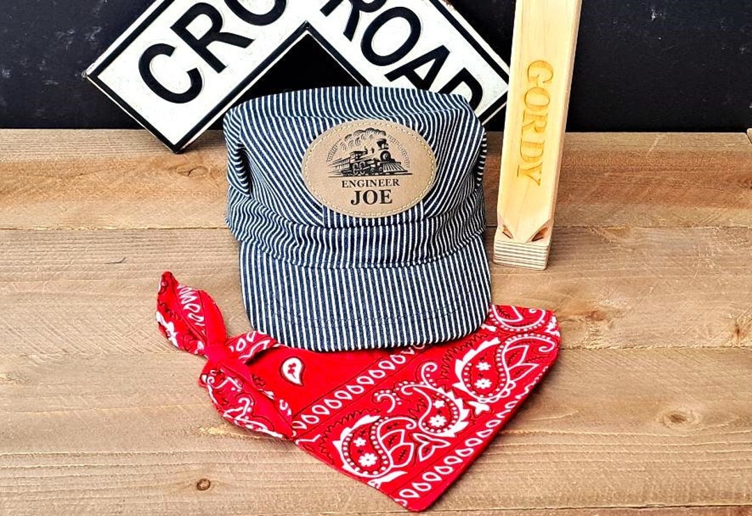 PERSONALIZED Train Hats; Custom Engineer Hats, Steam Train Trips, Adult ...