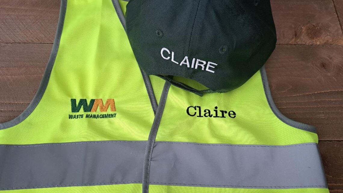 PERSONALIZED Garbage Man Costume, Trash Man Costume, Construction Vest ...