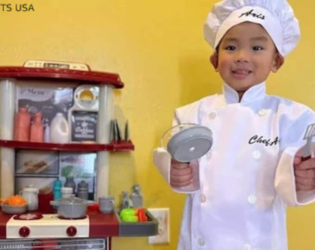 PERSONALIZED Childrens Chef Coats, Kids Kitchen, Kids Chef, Kids ...