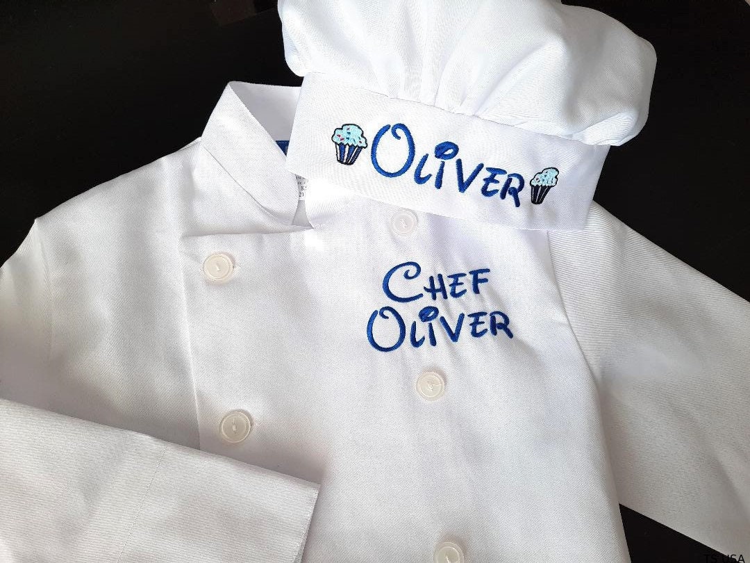 PERSONALIZED Childrens Chef Coats, Kids Kitchen, Kids Chef, Kids ...