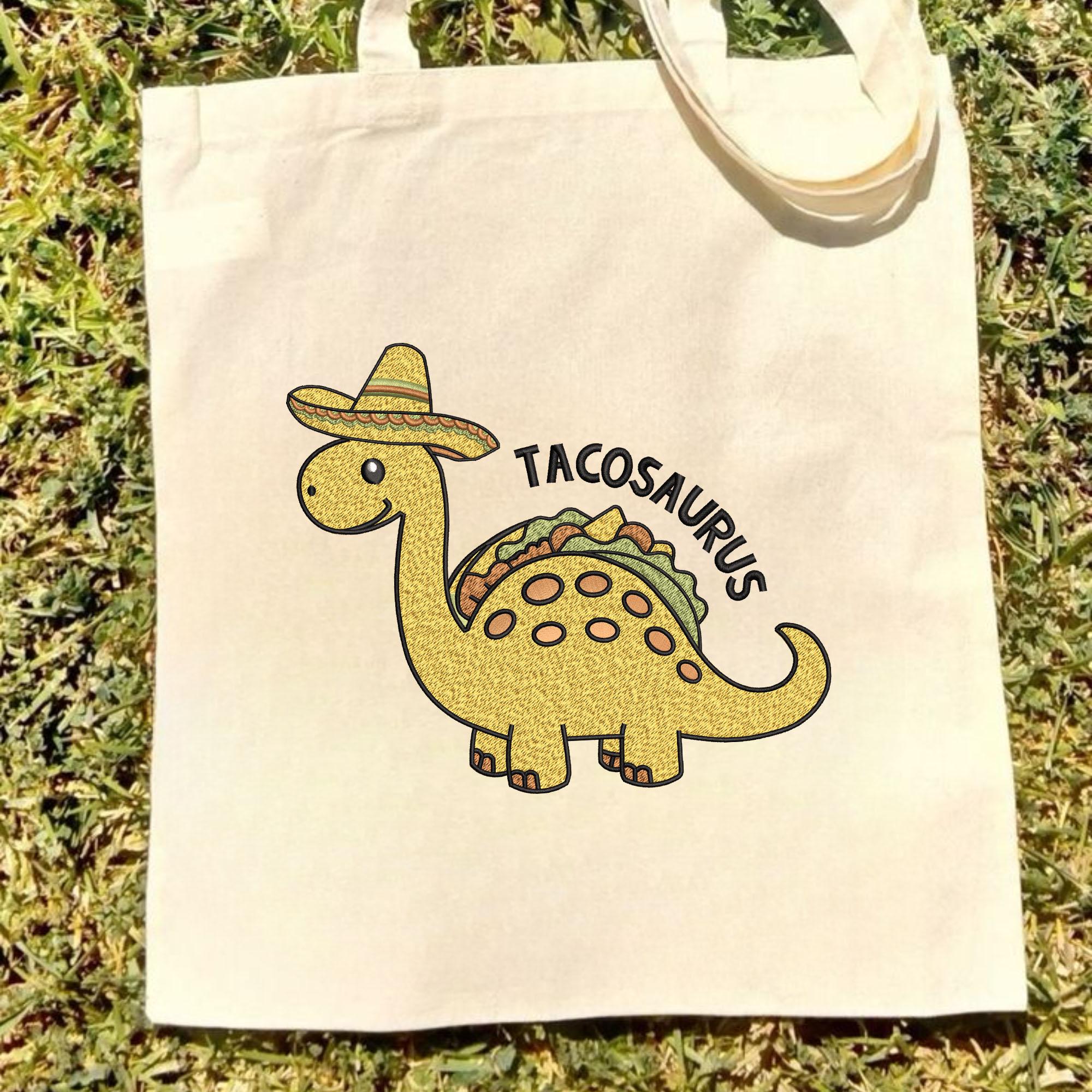 Dino Taco Embroidery Designs, Tacosaurus Embroidery File, Dino Machine ...