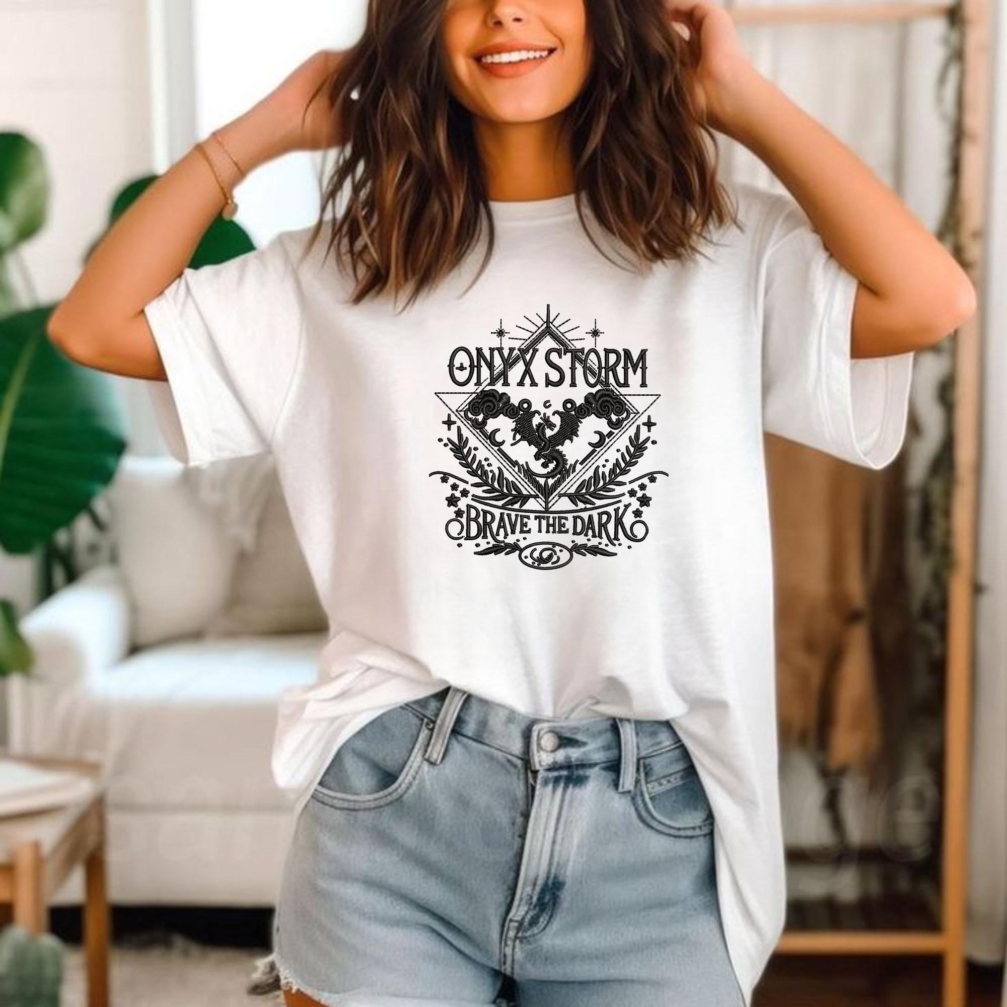 Onyx Storm Embroidery Designs, Brave the Dark Machine Digital ...